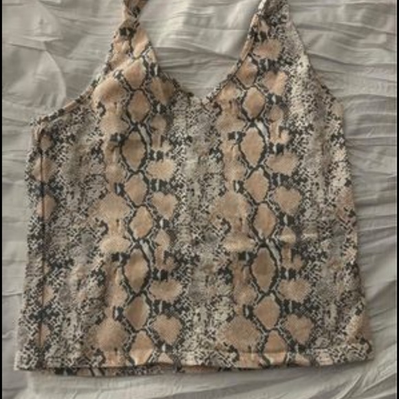 American Eagle Outfitters | Tops | Snakeskin Halter Top | Poshmark